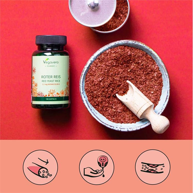 Riso rosso fermentato - integratore - Vegavero