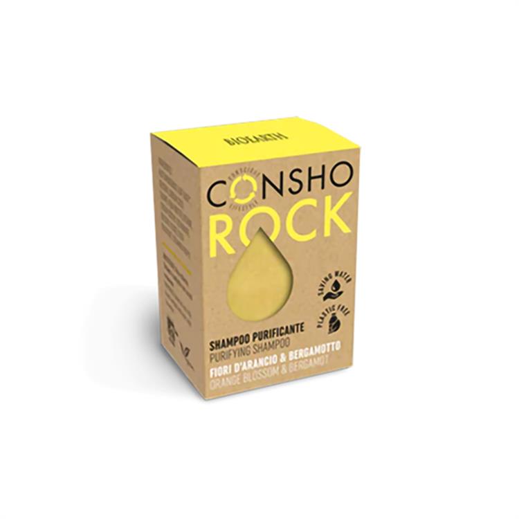 CONSHO ROCK - SHAMPOO SOLIDO PURIFICANTE FIORI D'ARANCIO & BERGAMOTTO ...